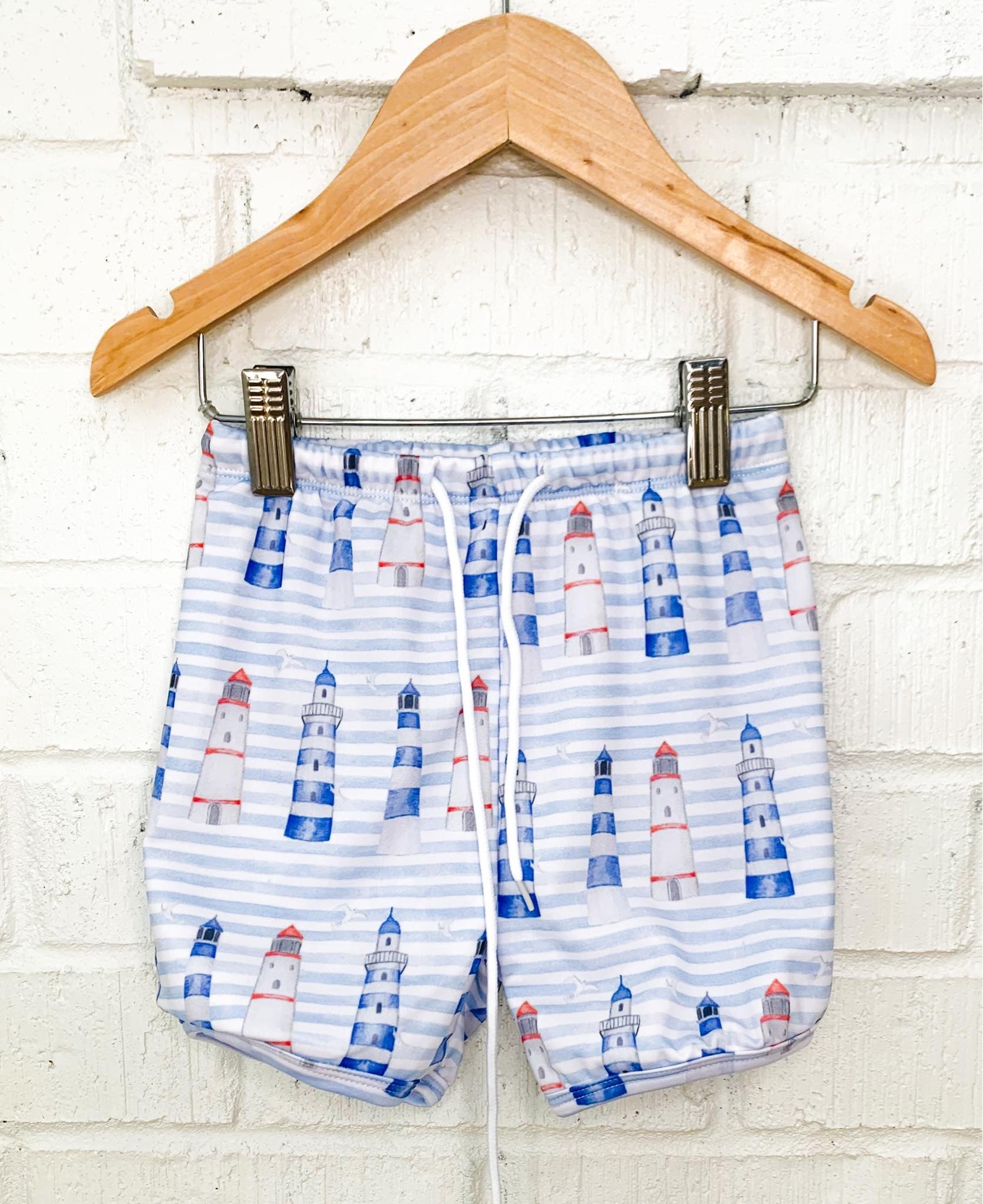 LIGHTHOUSE SWIM TRUNKS – Saving Grace Smocks